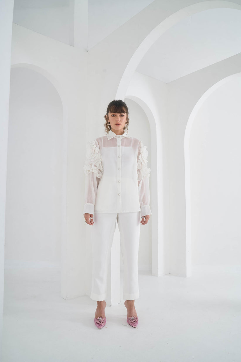 WHITE YASMIN PANT – White Maison de Couture